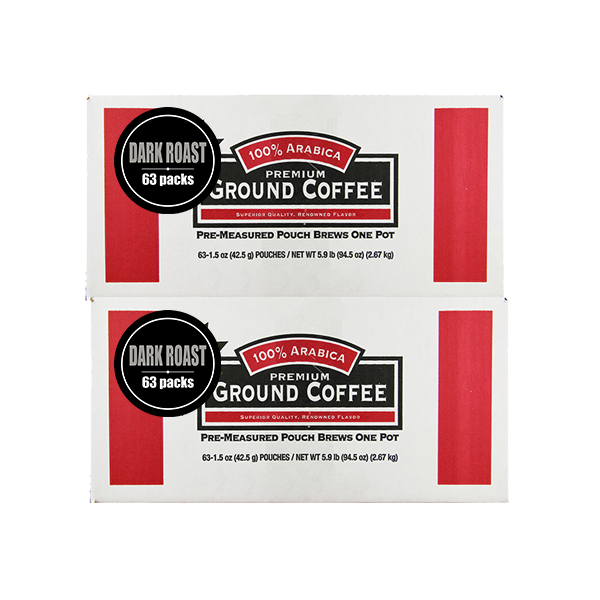 100% Arabica Dark Roast Premium Ground Coffee 126 count – McCullagh ...
