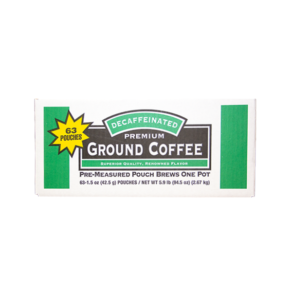 100% Arabica Premium Ground Decaffeinated Coffee 63 count – McCullagh ...
